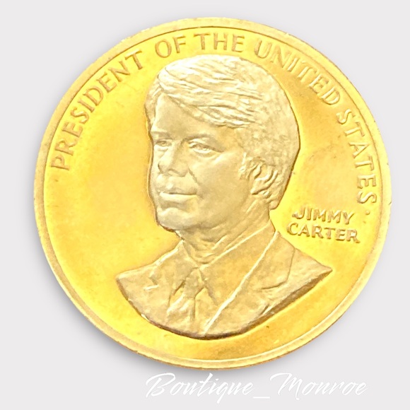Us Mint | Other | Jimmy Carter Gold Plated Bronze Medal 516 Inch | Poshmark